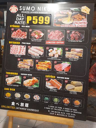 Menu at Sumo Niku - SM City Cebu restaurant, Cebu City