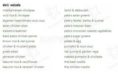 Menu at Sumo Salad restaurant, London, 8 Bayward Street