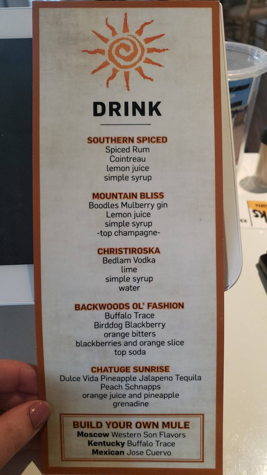 Menu at Sundance Grill restaurant, Hiawassee