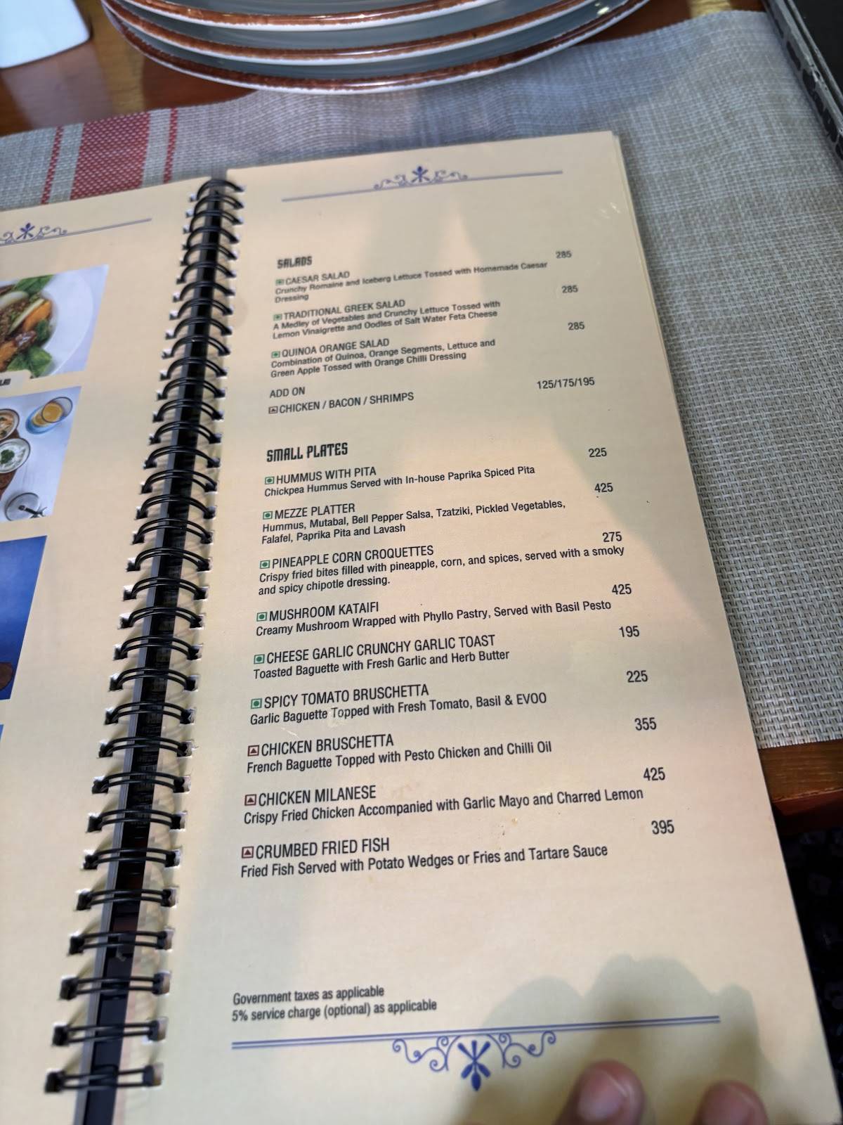 Menu at Sunga & Sparta, Guwahati, 3rd Floor