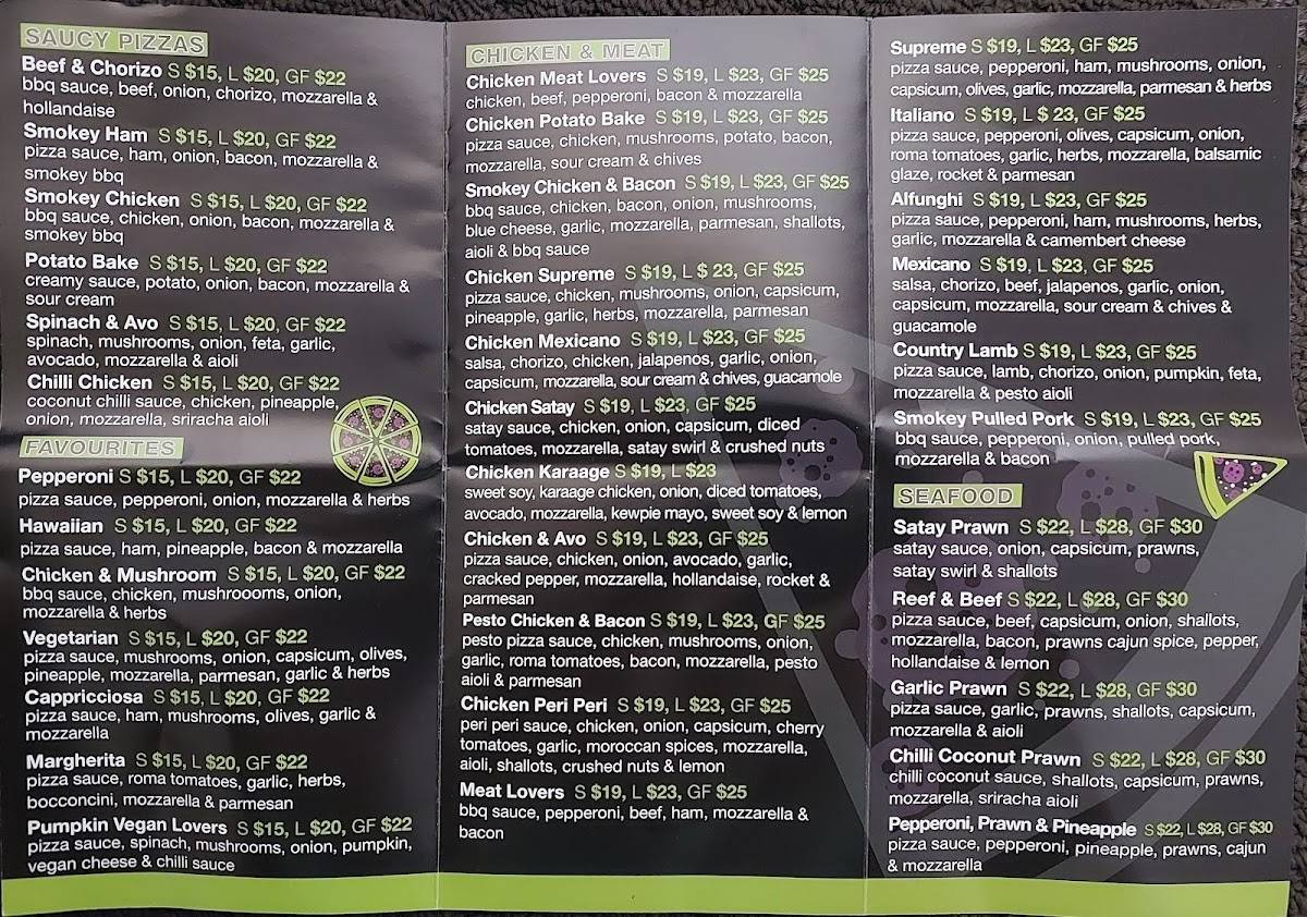 Menu at Supreme Pizza & Pasta pizzeria, Bundaberg West