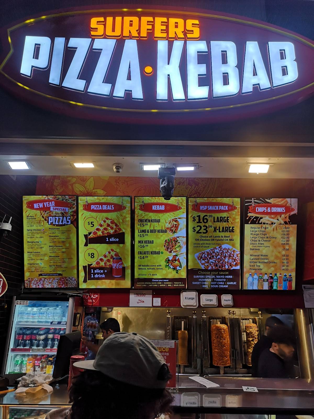 Carta del restaurante Surfers Pizza & Kebab (SPK Orchid), Surfers Paradise