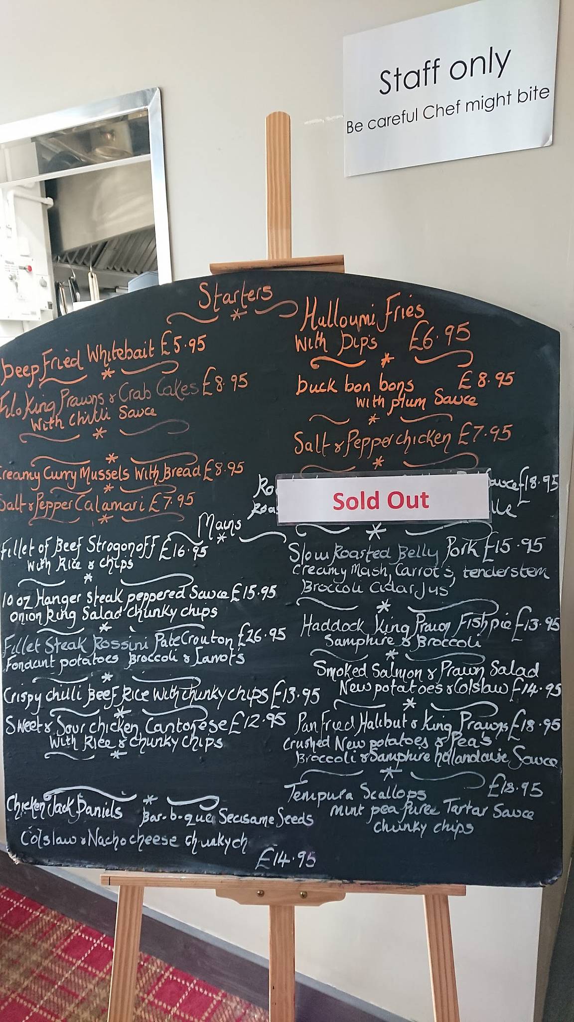 Menu at The Beach Bar Sutton on Sea, Sutton on Sea, Trusthorpe Rd