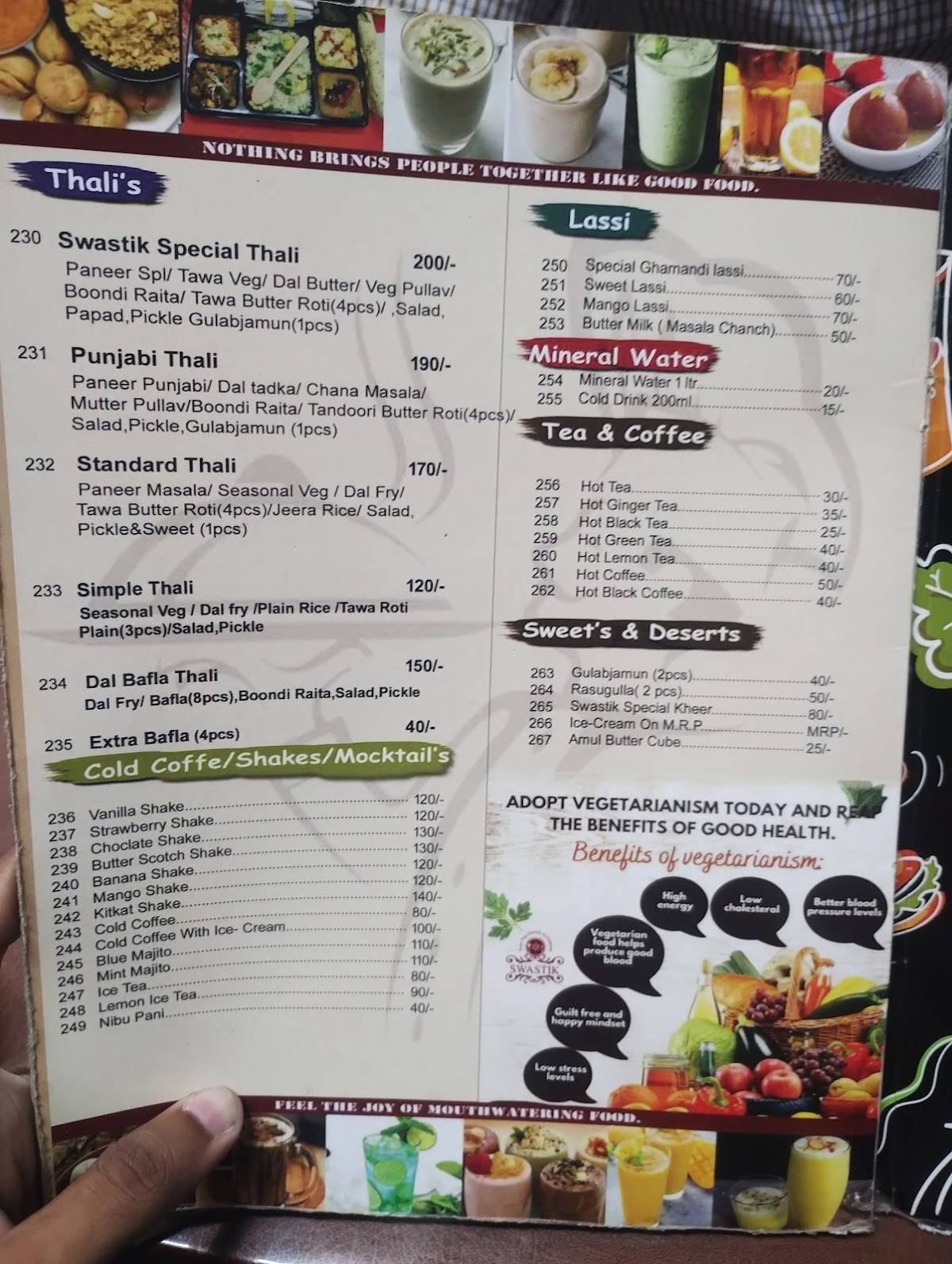 Menu at Swastik Pure Veg Restaurant, Bhopal, 24