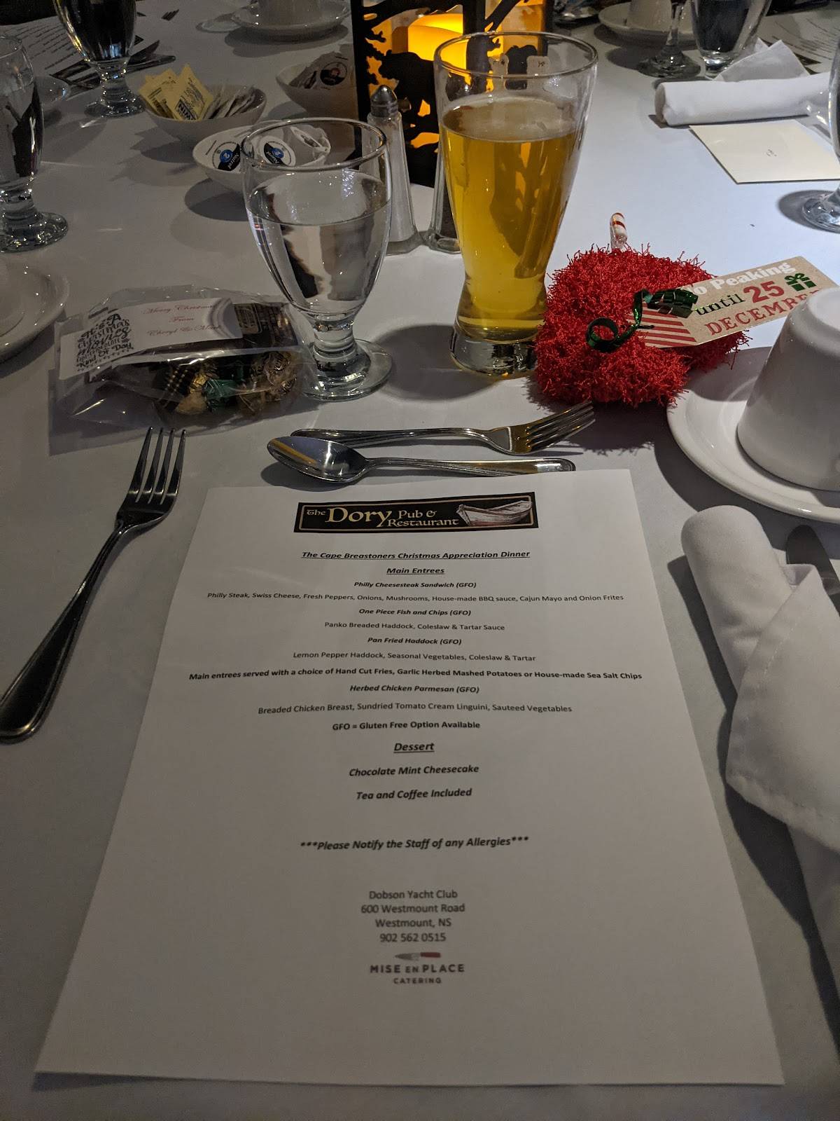Menu at The Dory Pub & Restaurant, Sydney