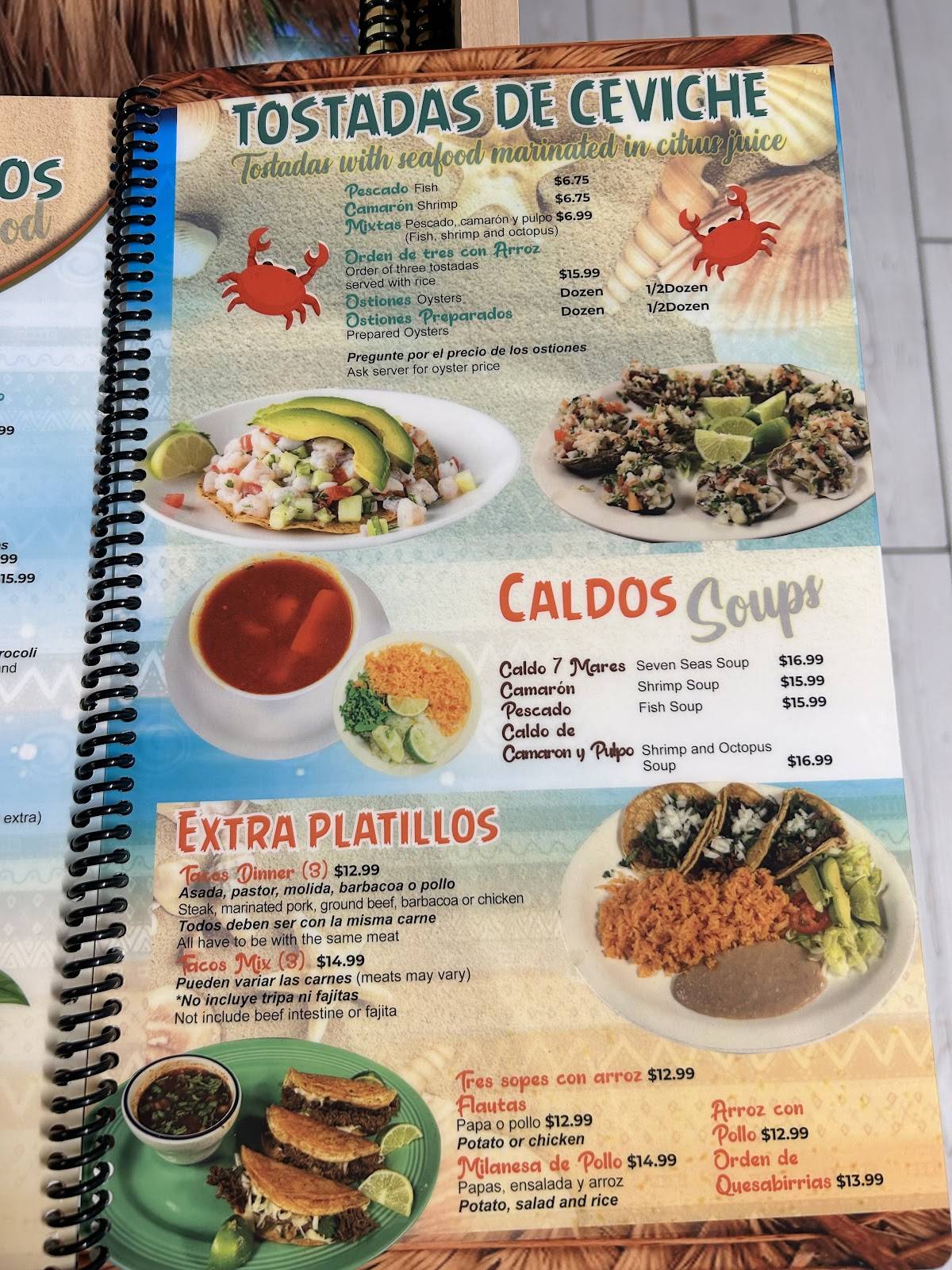 Menu at El Pacifico restaurant, Syracuse, 615 S Huntington St