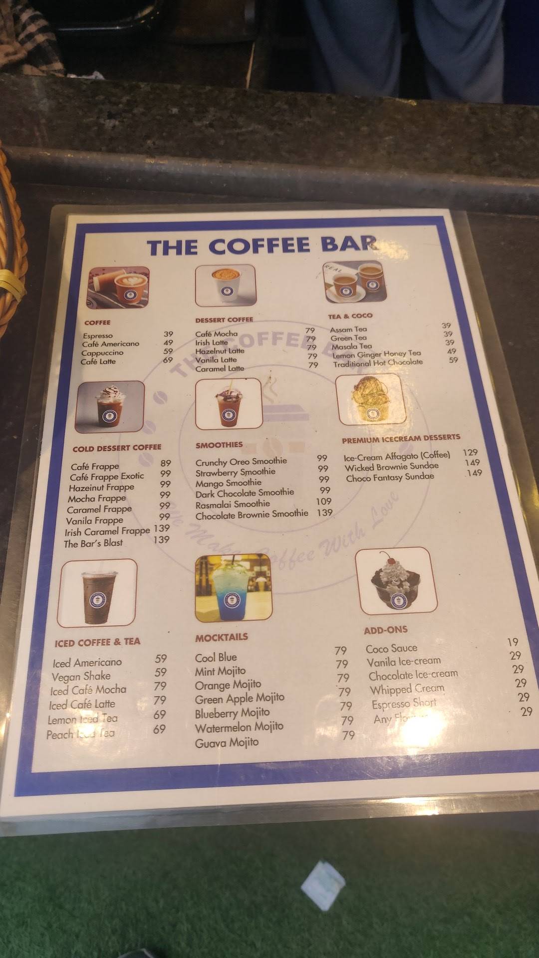 Menu at THE COFFEE BAR, Pimpri-Chinchwad, Sector Number 33