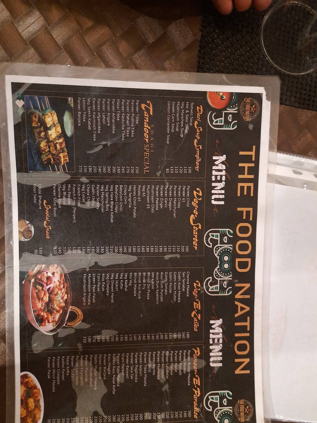 Menu at THE FOOD NATION, Jagdalpur