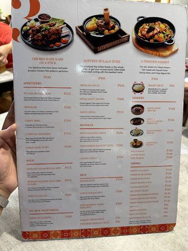 Carta del restaurante TRES Filipino Twists - Opus Mall, Ciudad Quezon ...