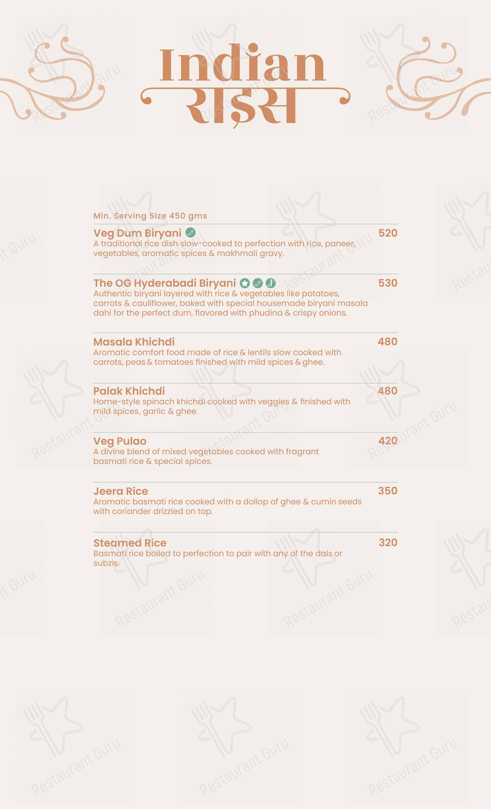 Menu at Table Tales - Sindhu Bhavan Road, Ahmedabad