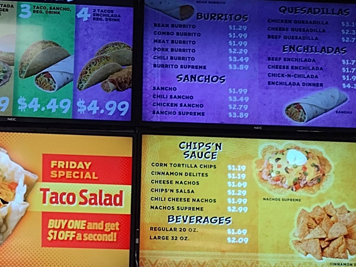 Menu at Taco Shop fast food, Wichita, E 21st St N