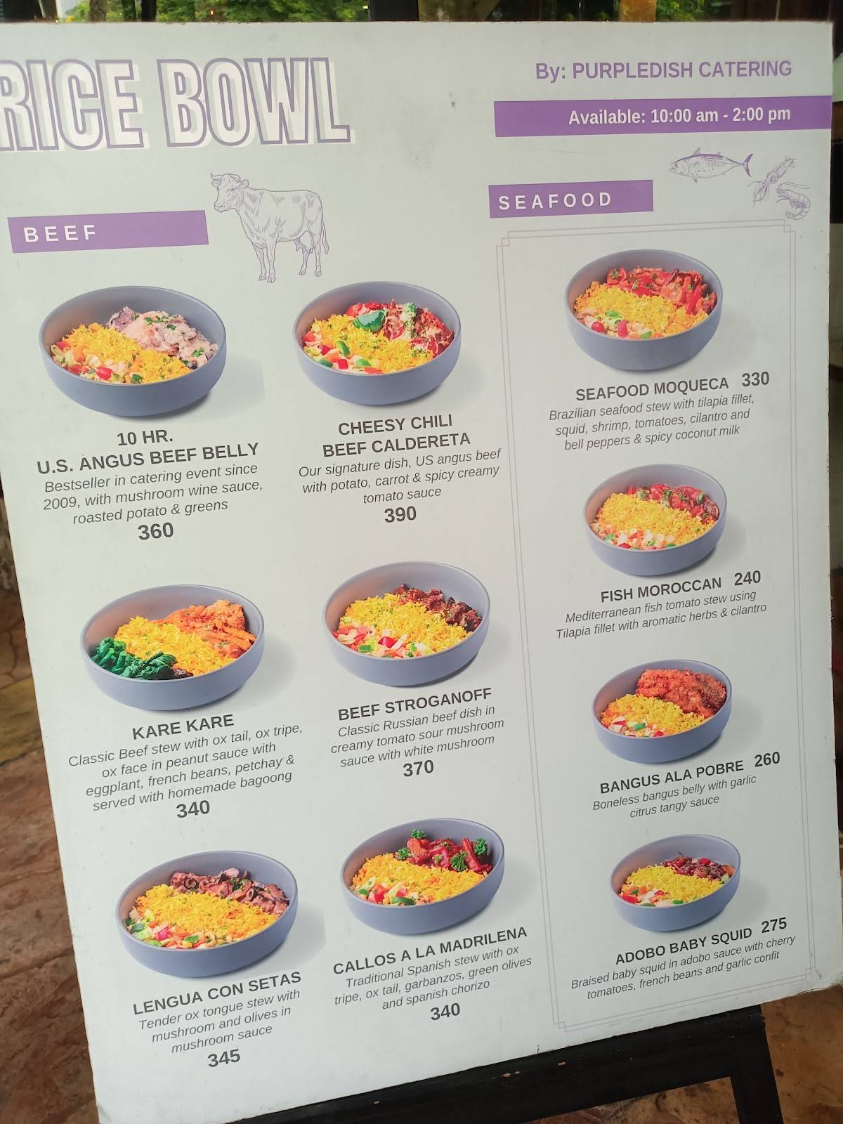 Menu at The Food Market Manila restaurant, Taguig