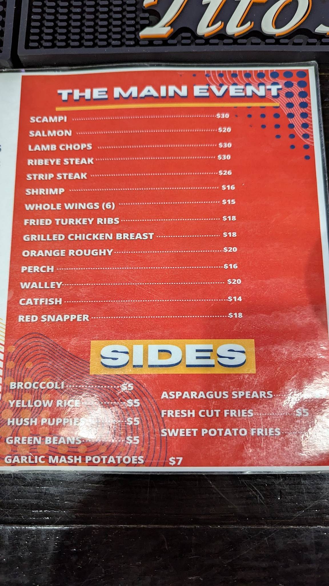 Menu at Tailgate Sports Bar and Grille, Cleveland