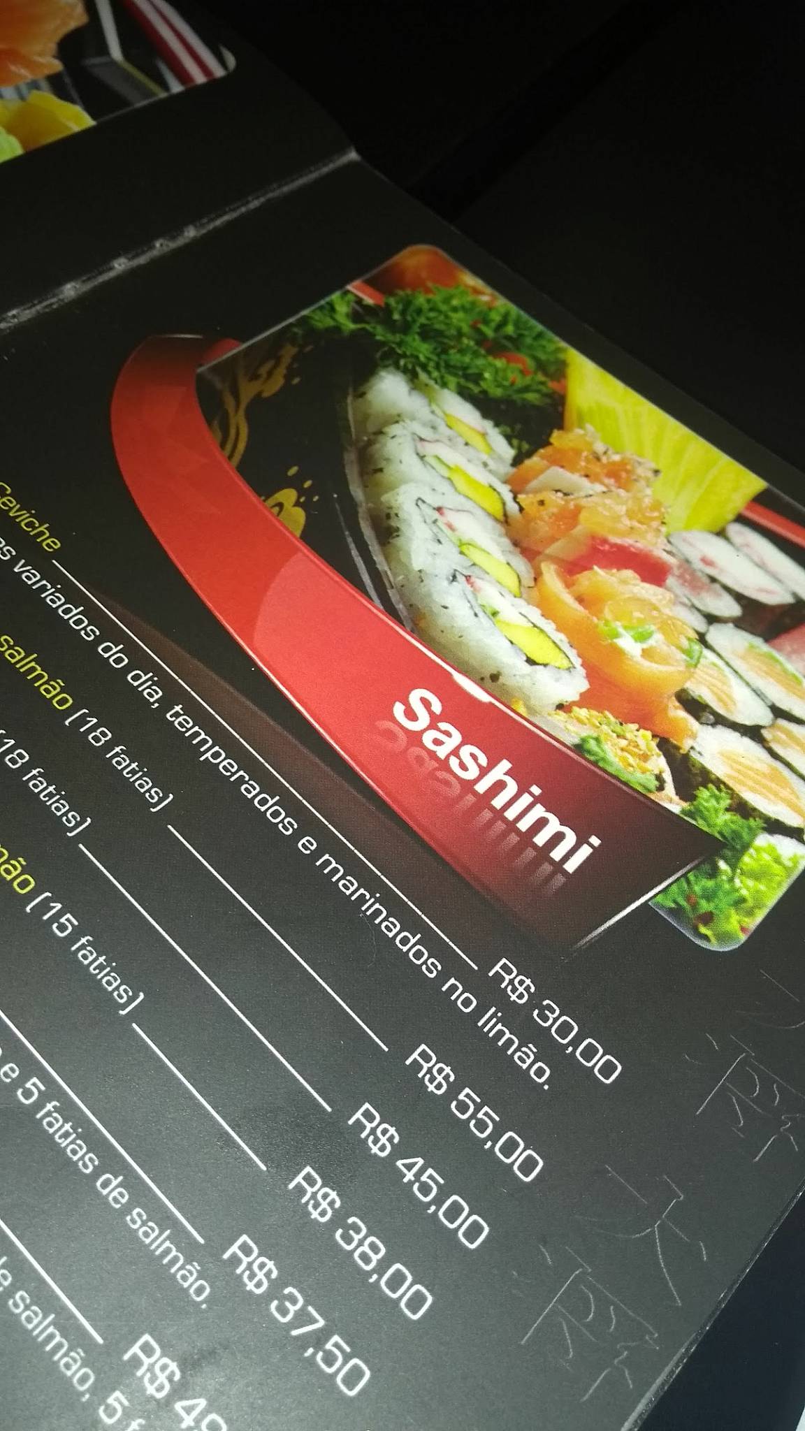 Menu em Taisho Sushi restaurante, Curitiba, Av. Iguaçu