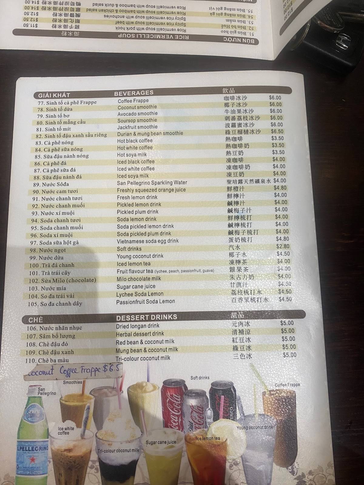 Menu at Tan Thanh Restaurant, Inala, Unit 16/57 Corsair Ave
