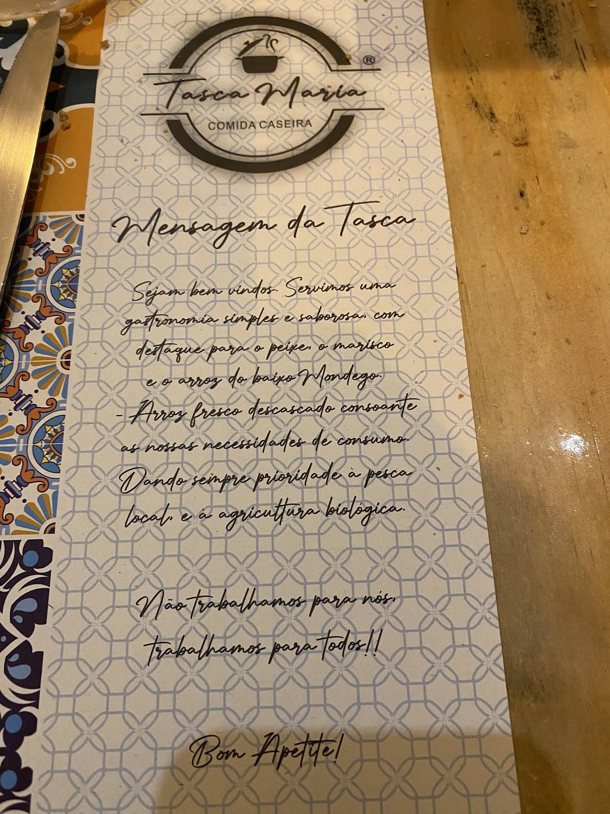 Menu em Tasca Maria - Comida Caseira pub & Bar, Figueira da Foz