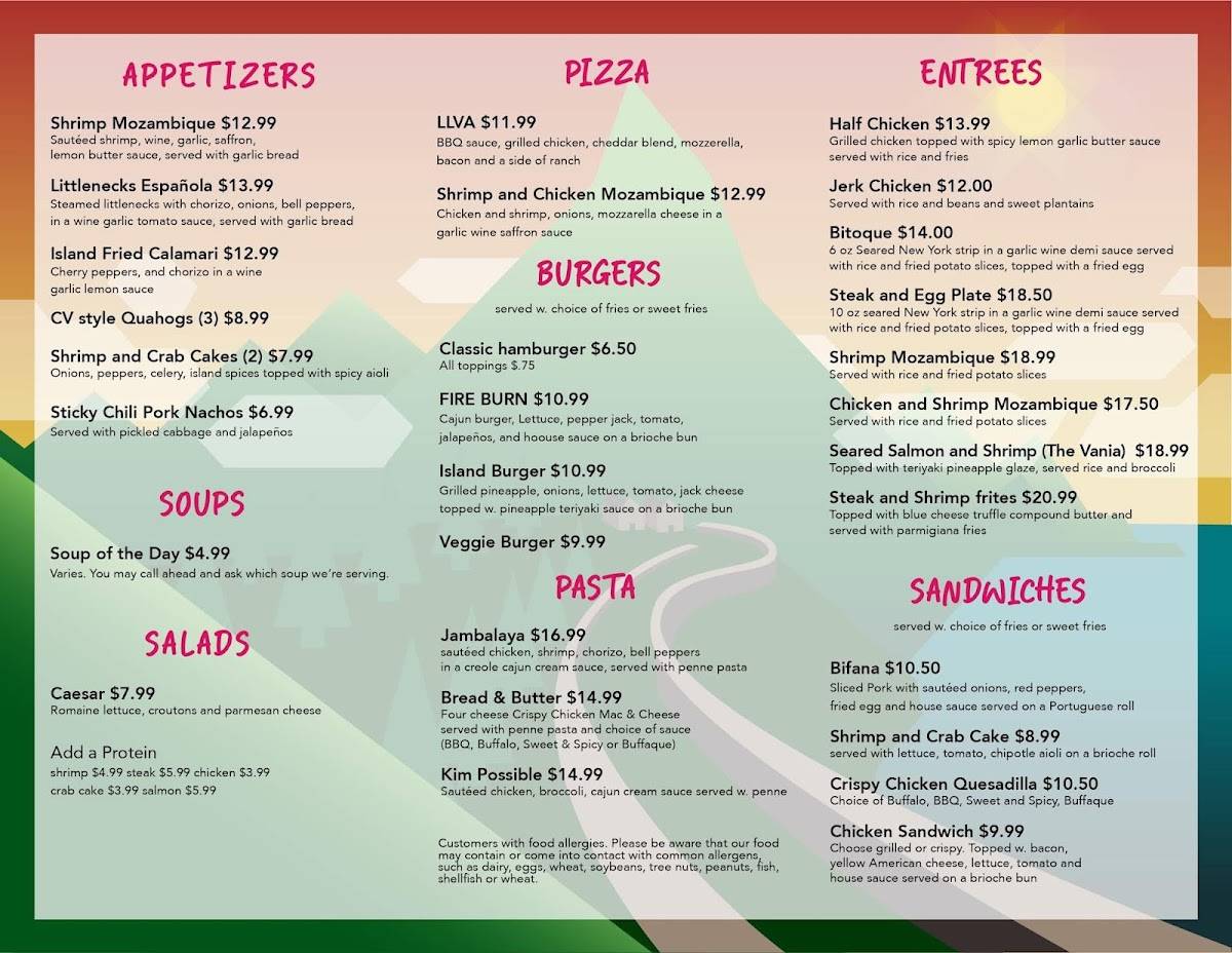 Menu at Taste of Island restaurant, East Providence, RI-114