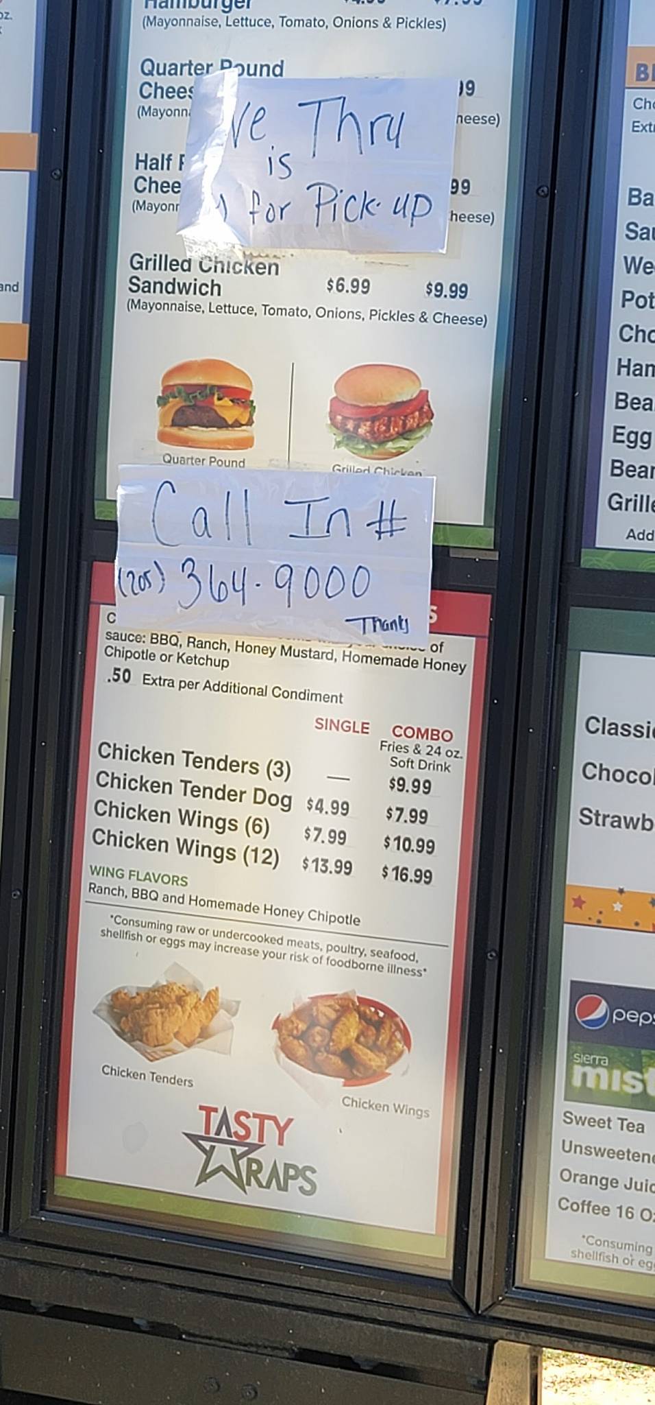 Menu at Tasty Wraps restaurant, Gordo