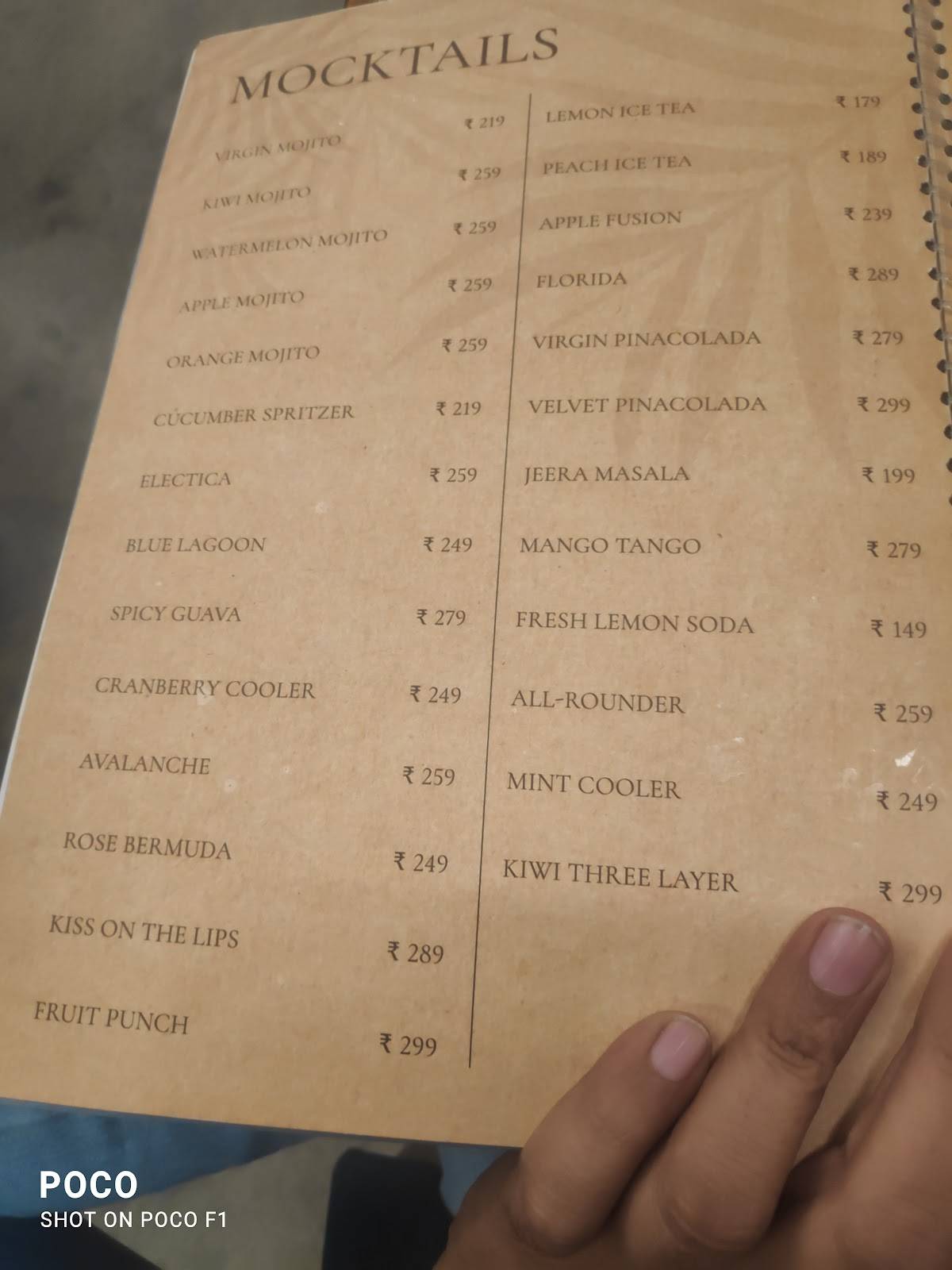 Menu at Tatva Restaurant - Begumpet, Hyderabad, 2nd Floor Pillar No: 1301