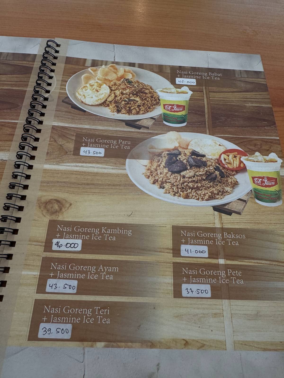 Menu at Teh Jawa Resto - Queen City Mall restaurant, Semarang