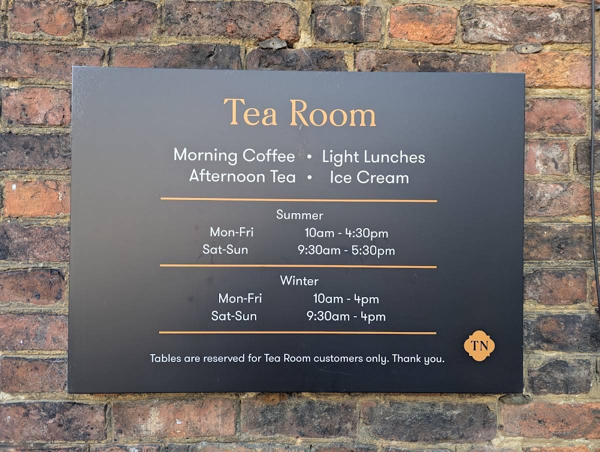 Menu at Temple Newsam Tea Room cafe, Leeds, Temple Newsam