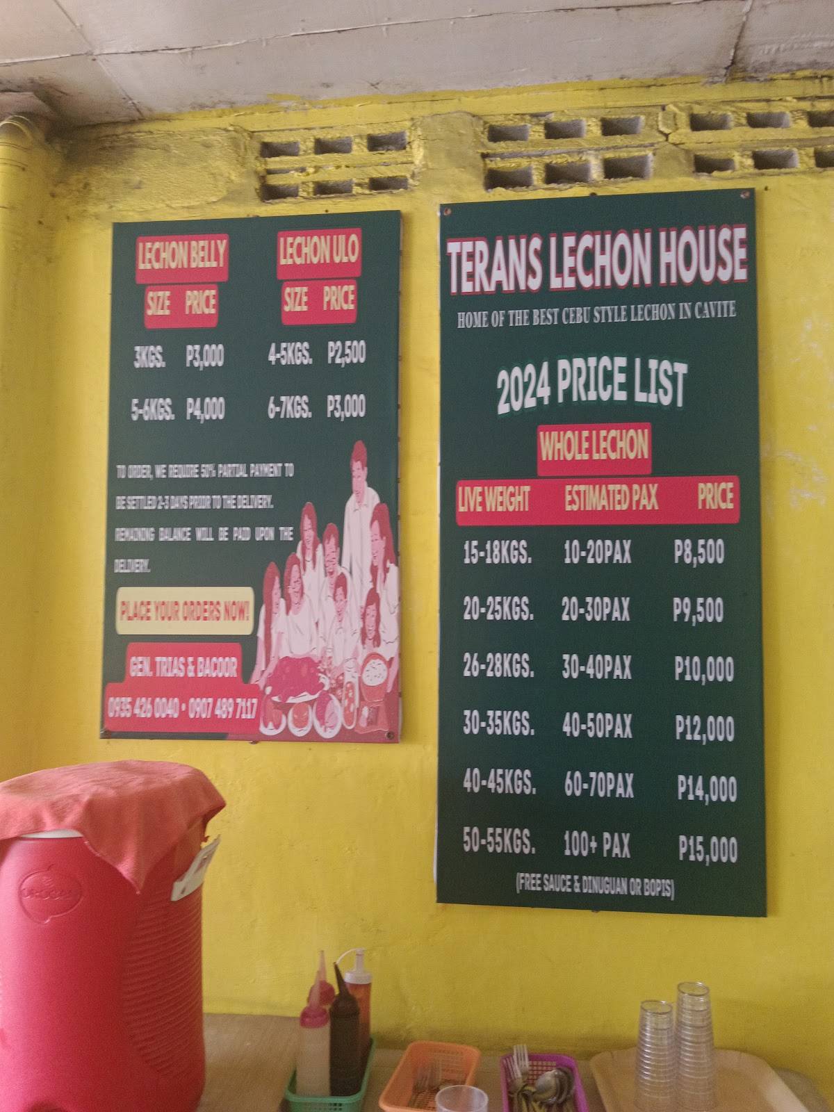 Menu at Terans Lechon House - Bacoor Blvd restaurant, Bacoor