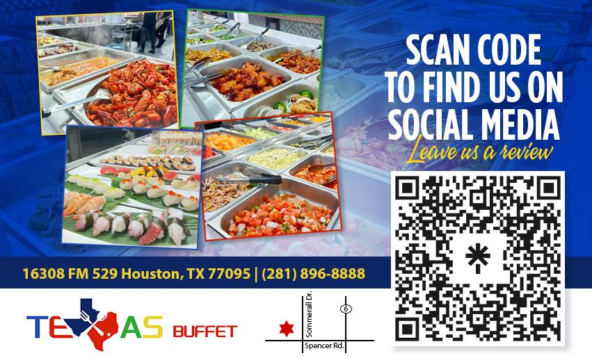 Carta del restaurante Texas Buffet, Houston