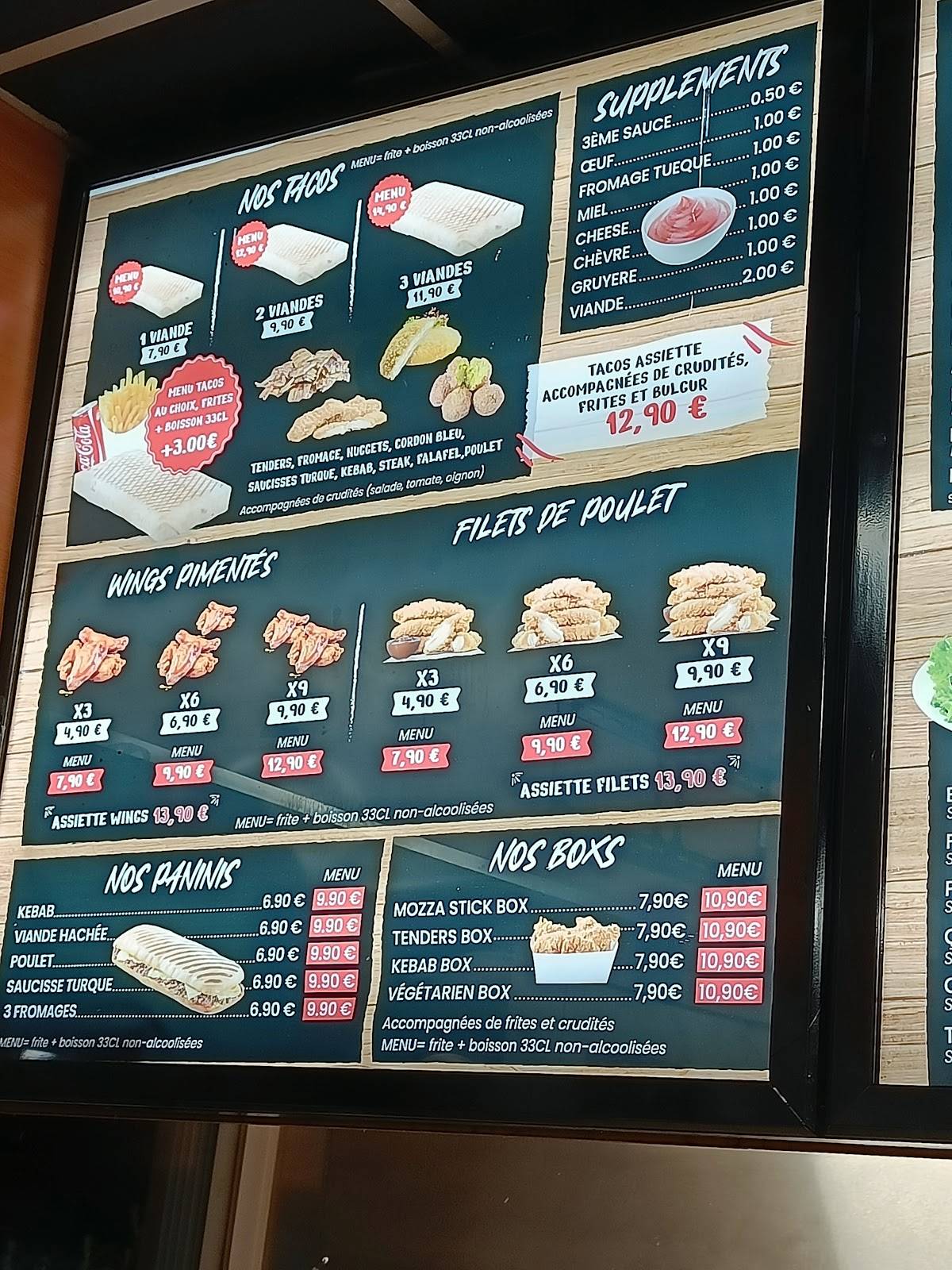 Menu au Tezel Metz Sablon Apéro Snack Restaurant Oriental Food, Metz