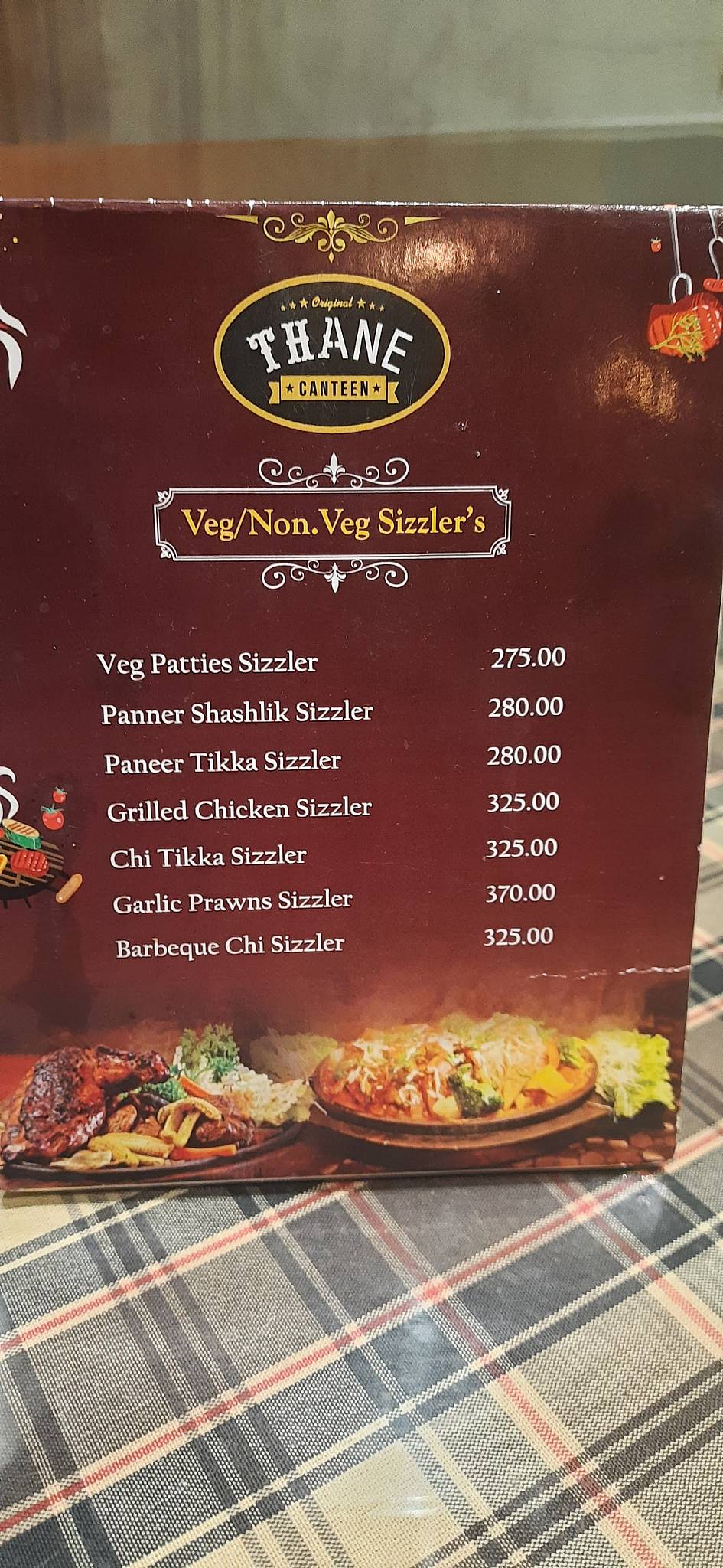 Menu at Thane Canteen, Thane