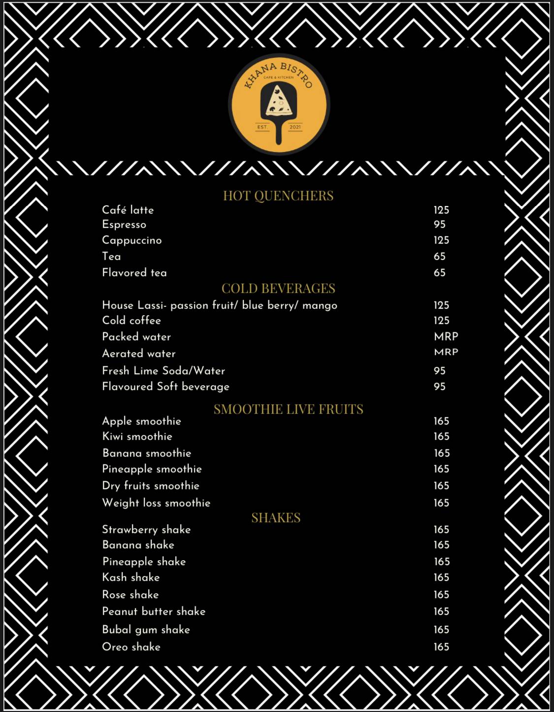 Menu at The 3 Storey restaurant cafe partyhall, Delhi