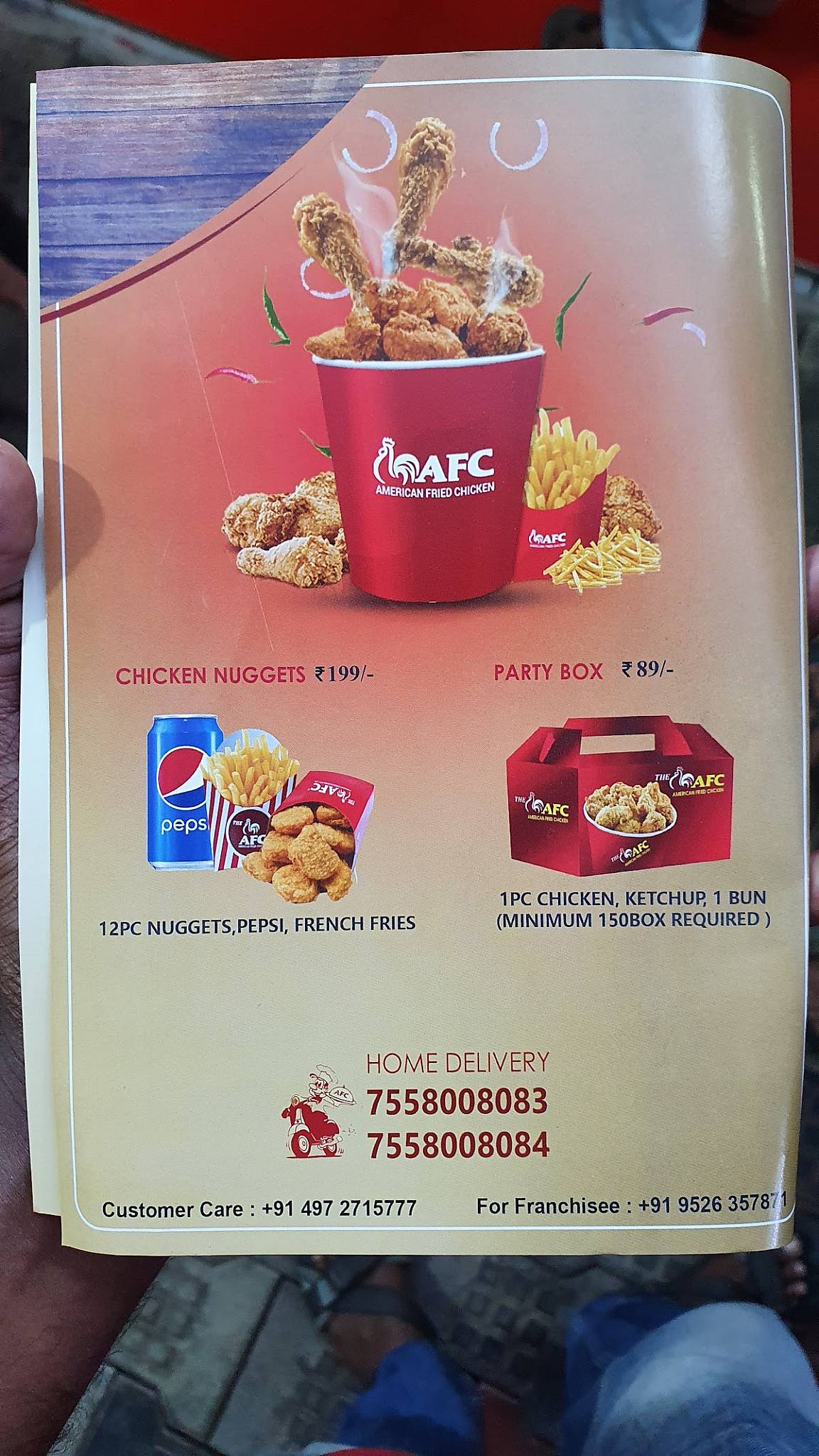 Menu at The AFC American Fried Chicken - Punnol, Thalassery