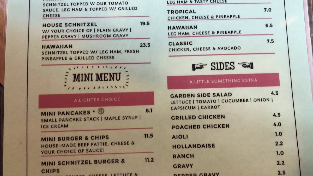 Menu at One80 Lakes Beach restaurant, Budgewoi
