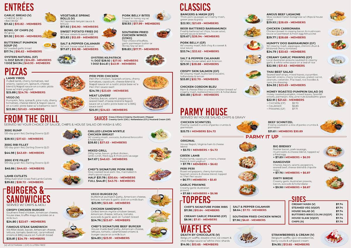 Menu at The Andergrove Tavern pub & bar, Andergrove, 64 Andergrove Rd