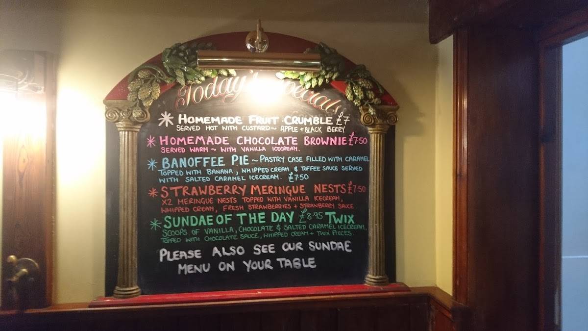 Menu at The Bargeman's Rest, Newport