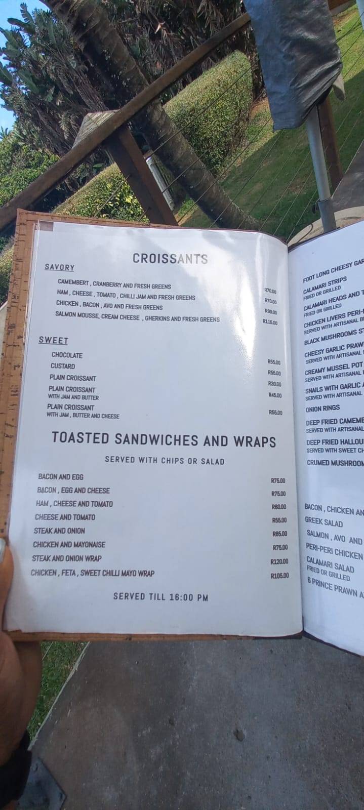 Menu at The Bell Restaurant, Park Rynie
