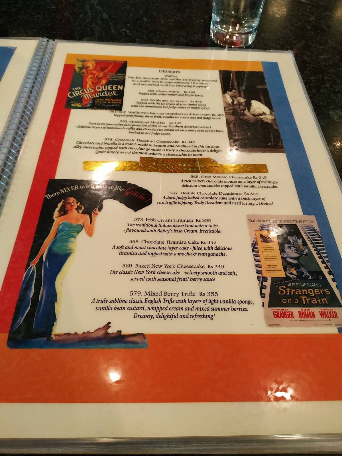 Menu at The Big Chill Café, New Delhi, 311