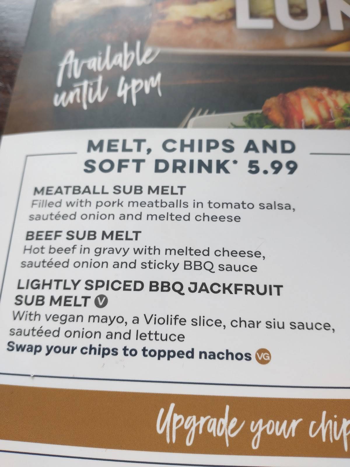Menu at Board Inn pub & bar, Sunderland, Durham Rd