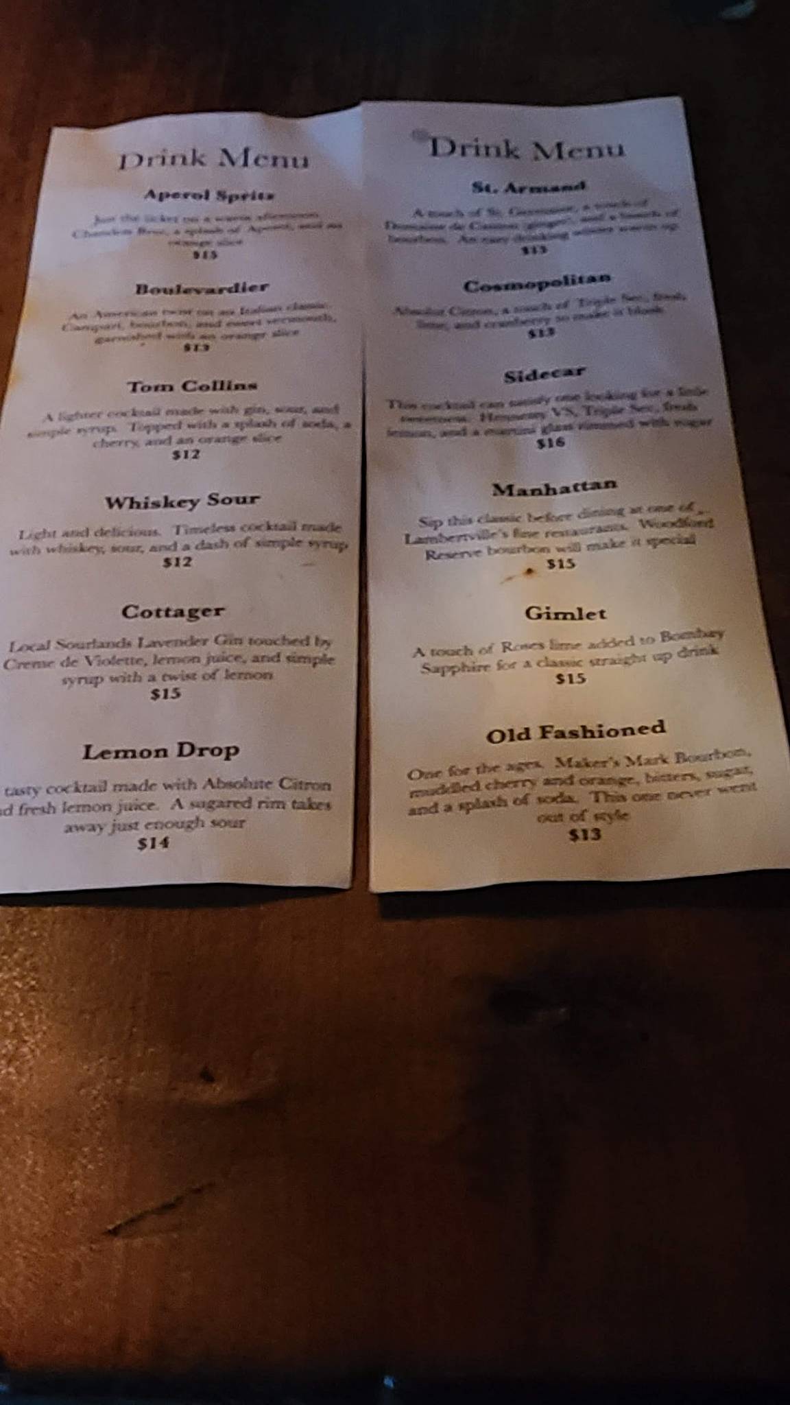 Menu at The Boat House, Lambertville pub & bar, Lambertville