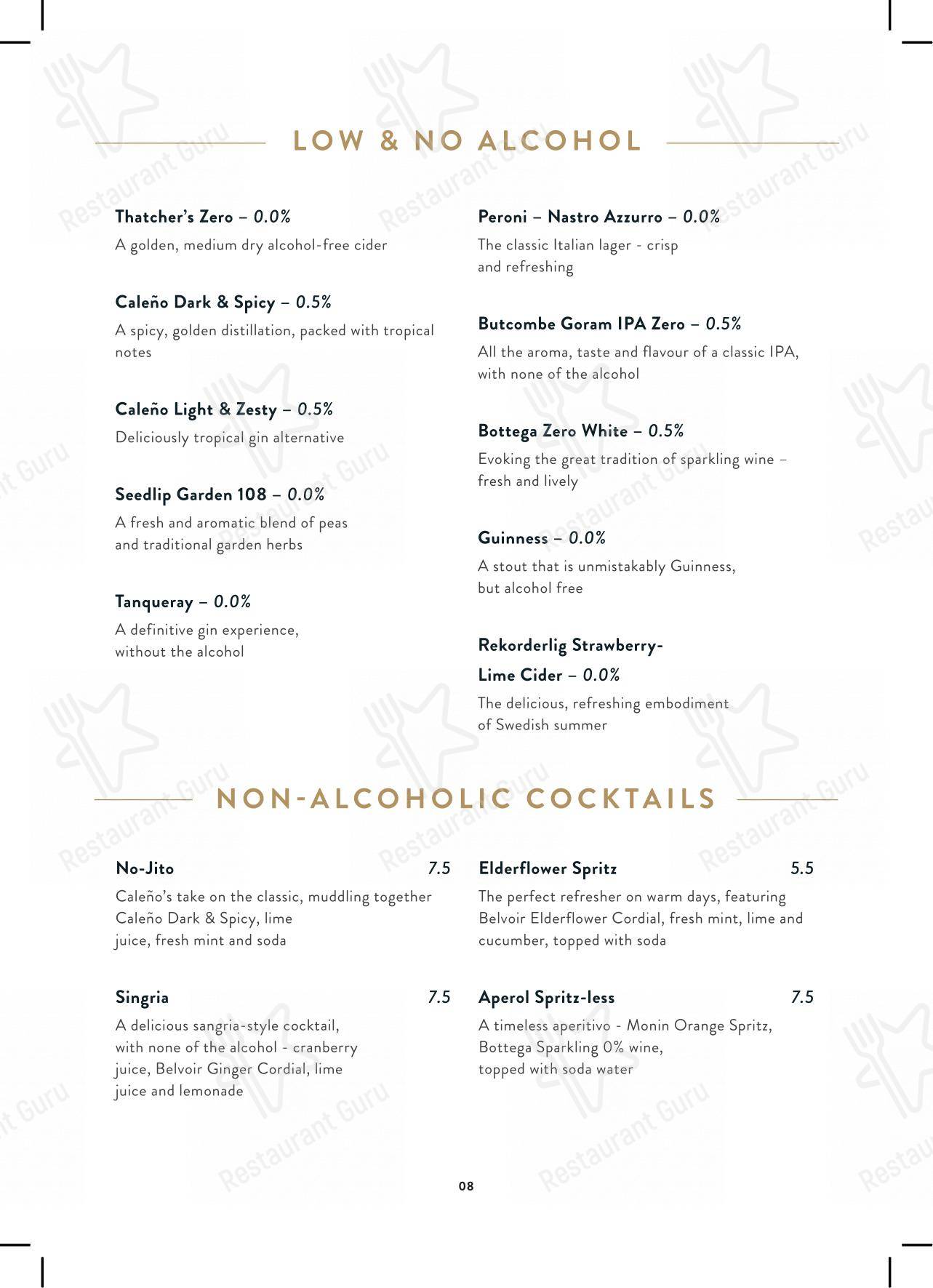 Menu at The Bower Inn, Bridgwater pub & bar, Bridgwater