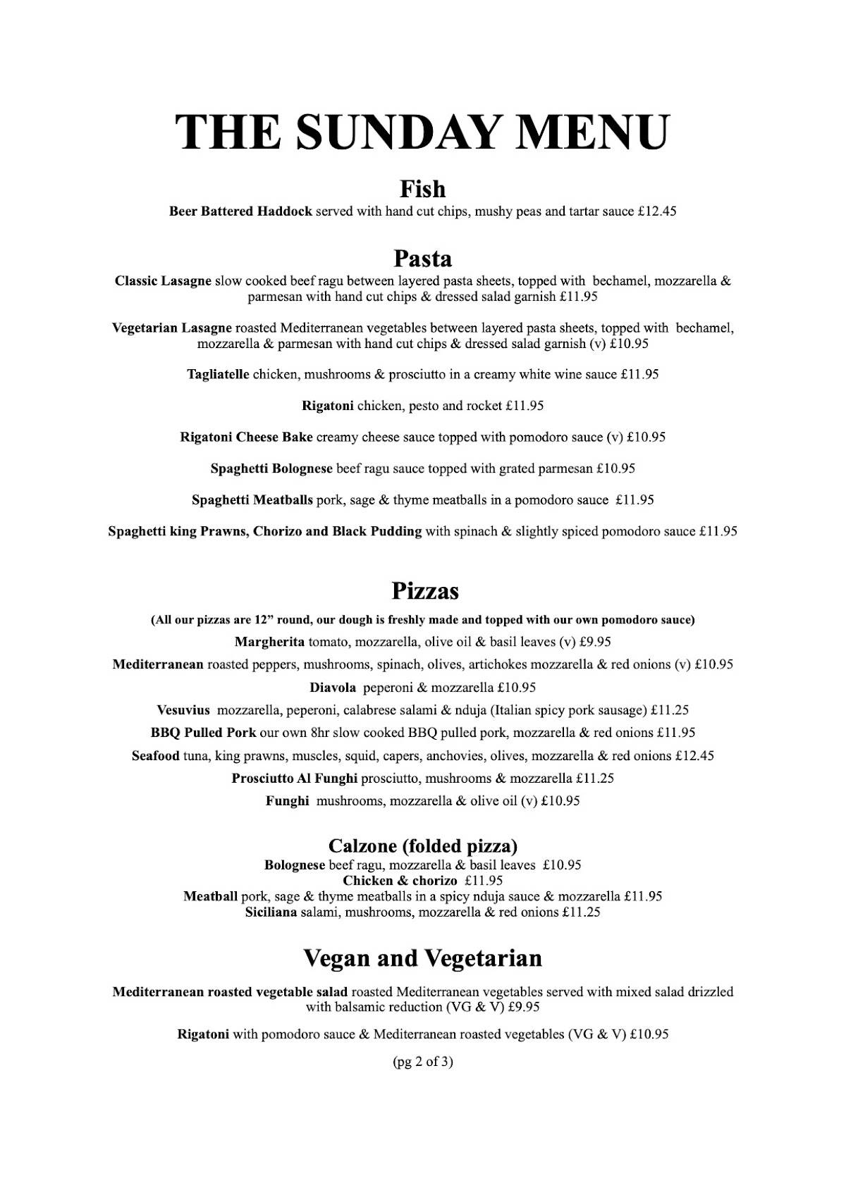 Menu at The Bowling Green pub & bar, Northwich, 164 London Rd