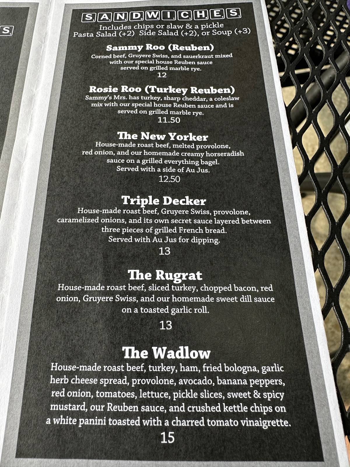 Menu at The Brown Bag Bistro desserts, Alton