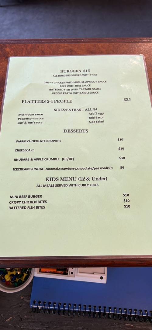 Menu at The Castle Bar & grill, Morrinsville