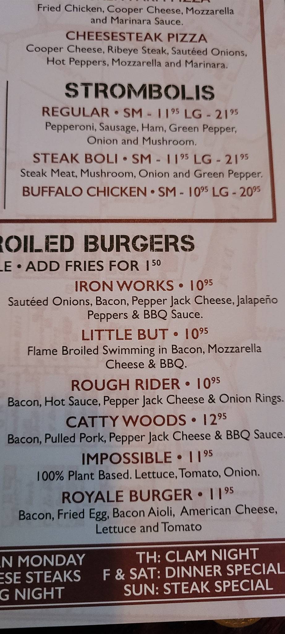 Menu at The Catty Corner Neighborhood Pub and Pie, Catasauqua