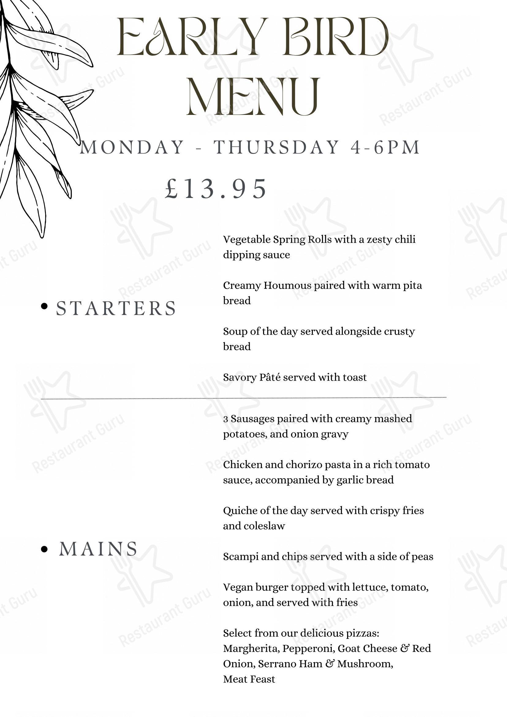 Menu at The Clock Face pub & bar, Prescot