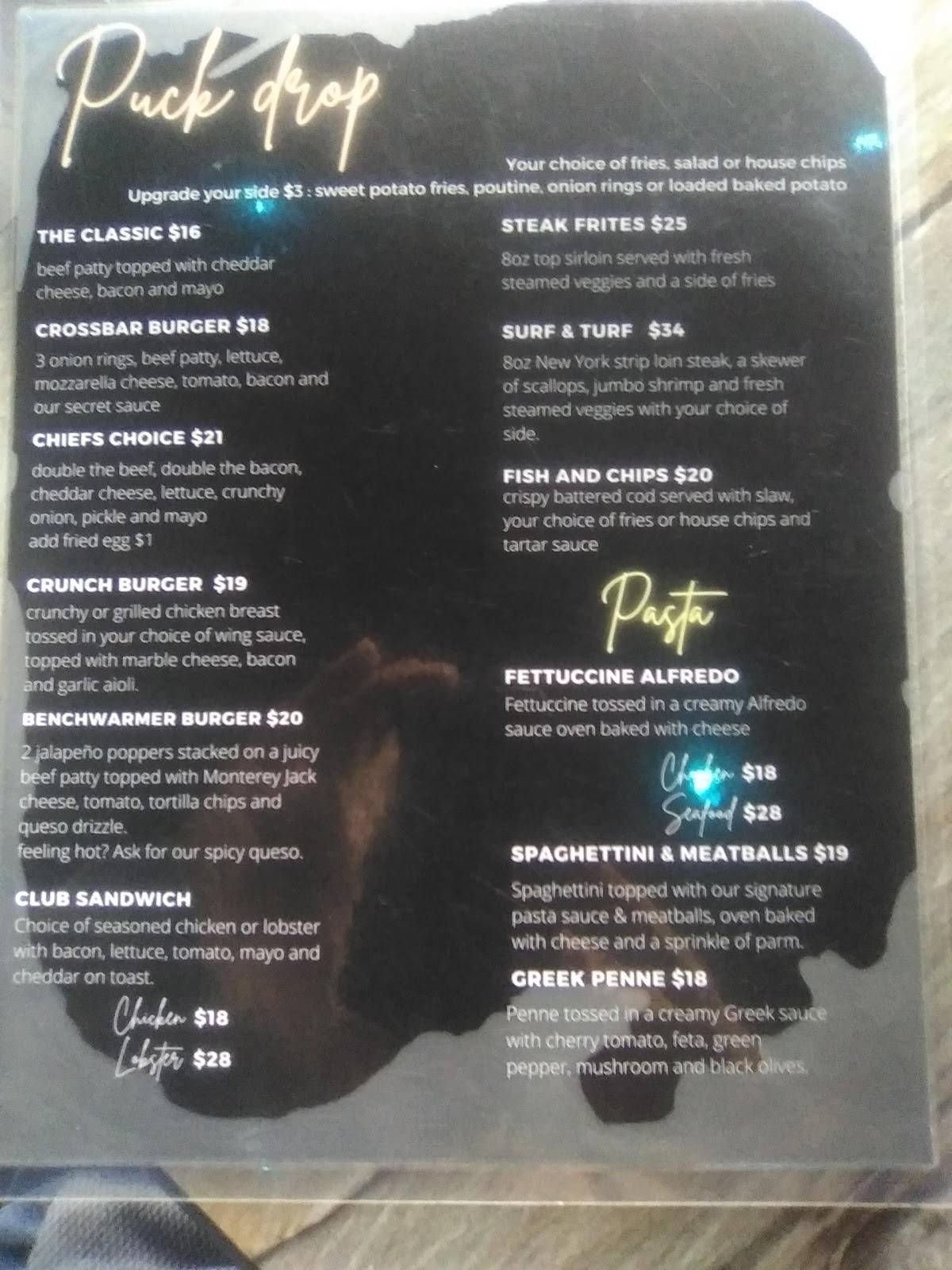 Menu au The Club, Blanc-Sablon