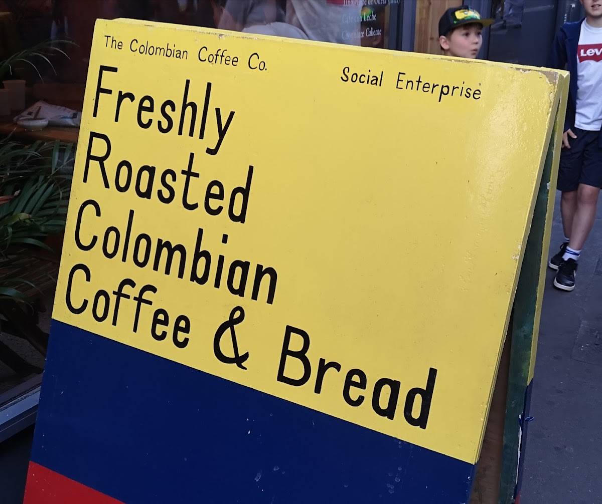 Menu at The Colombian Coffee Company SOHO cafe, London
