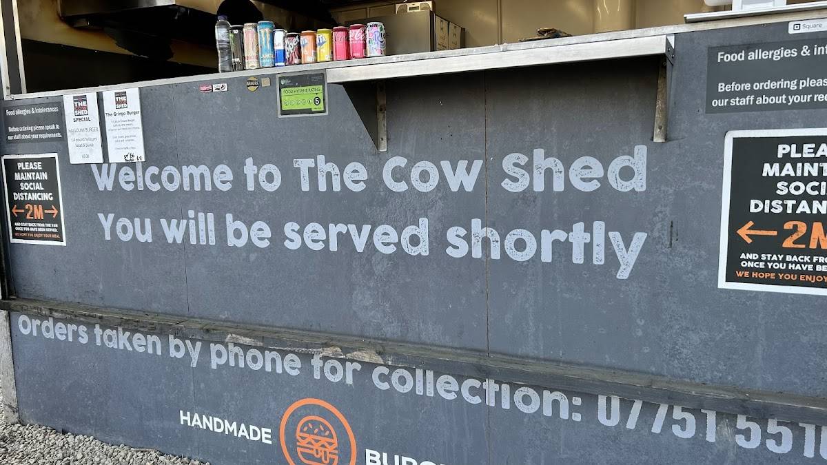 Menu at The Cow Shed restaurant, Didcot