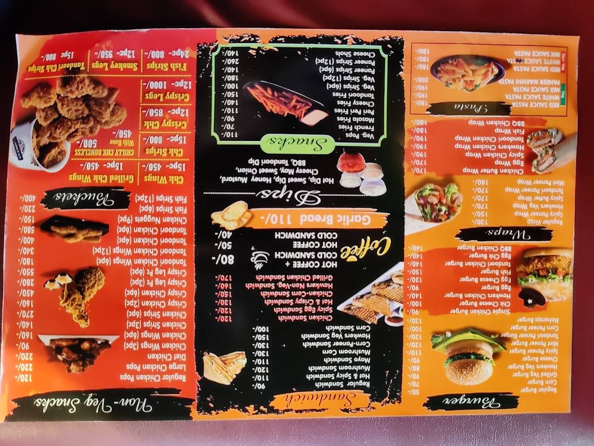Menu at The Crispy Hawkers, Begowal