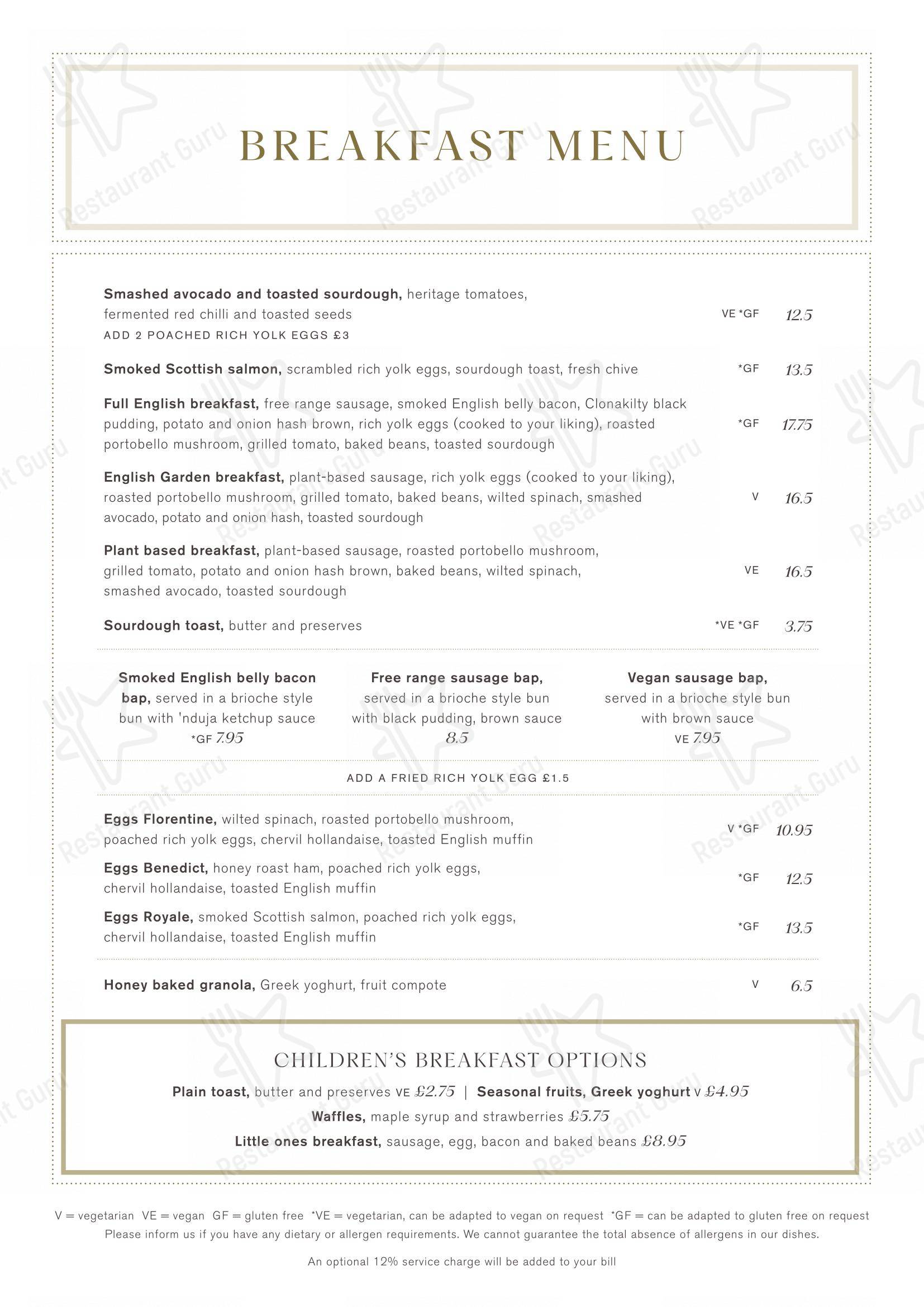 Menu at The Crown at Ampney Brook restaurant, Ampney Crucis