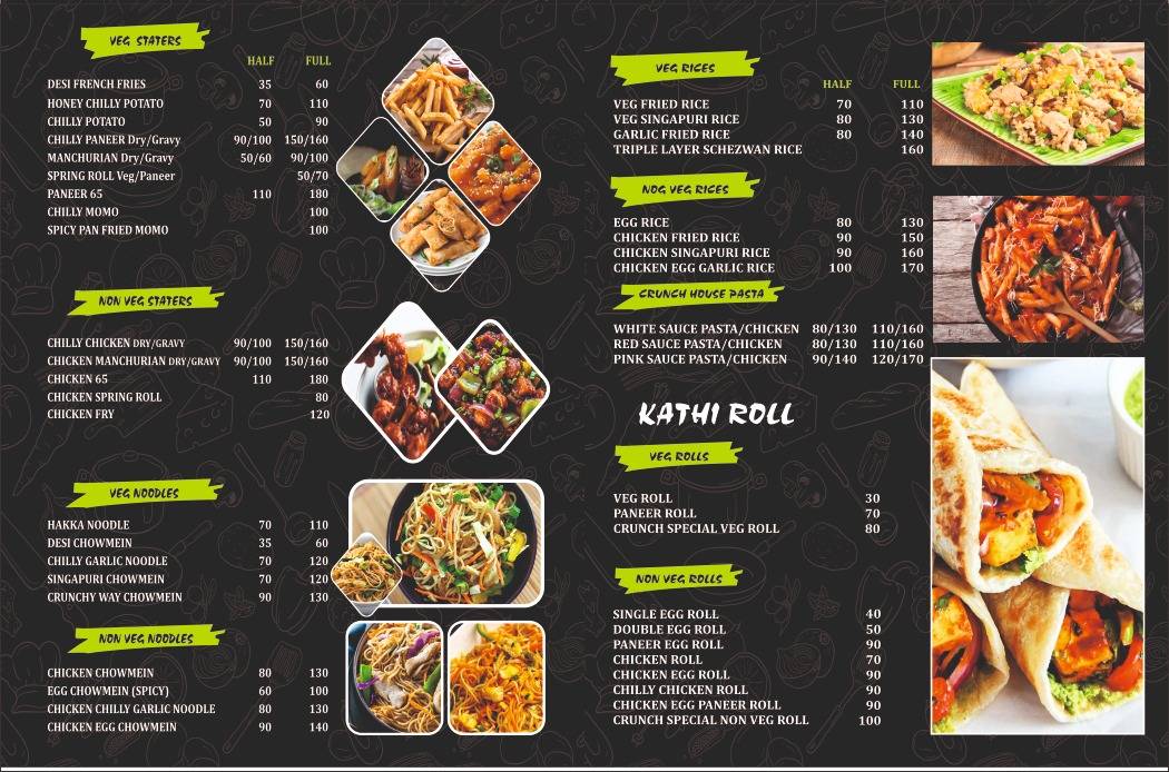 Menu at The Crunch House, New Delhi, 74